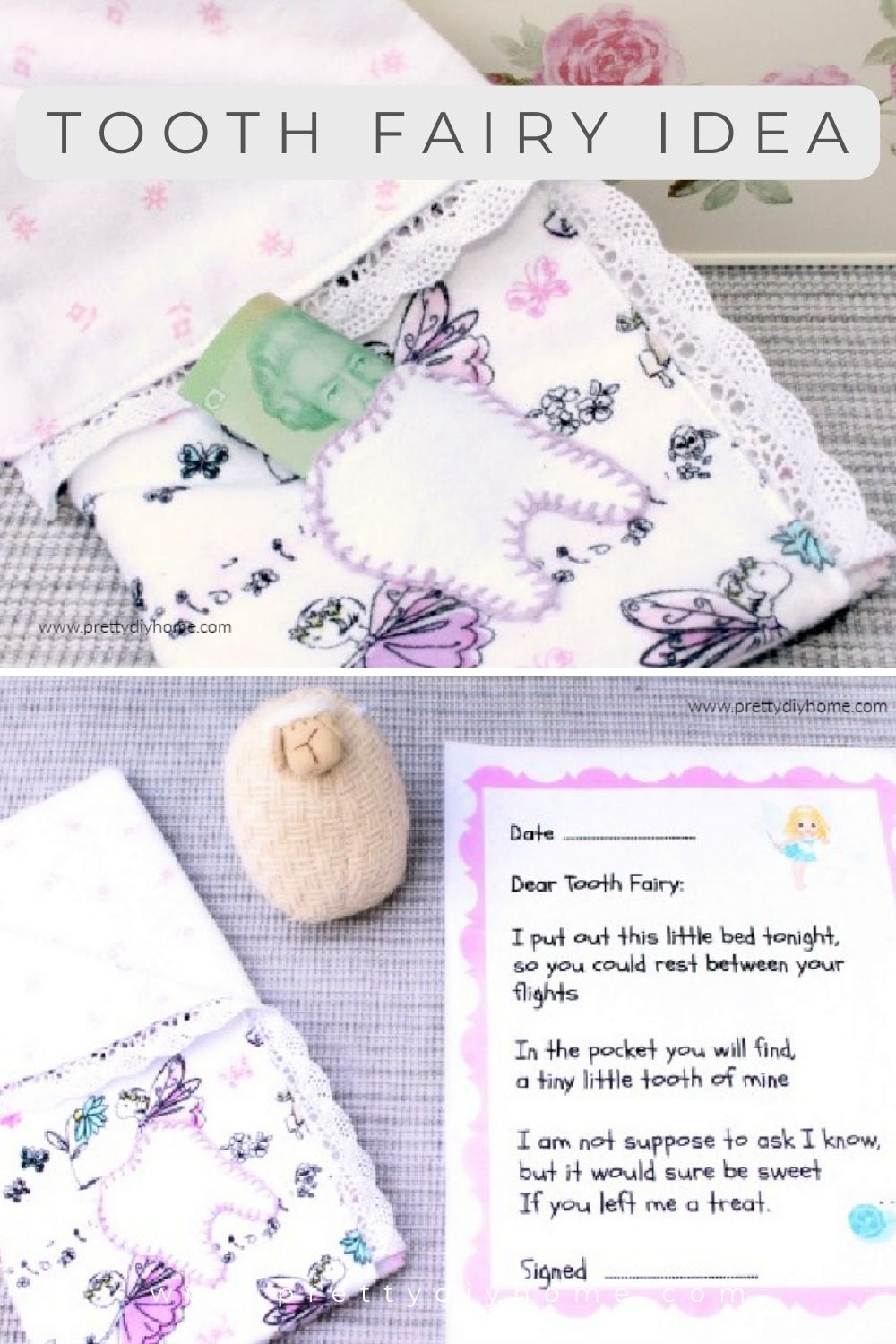 Tooth Fairy Bed And Note Printable
