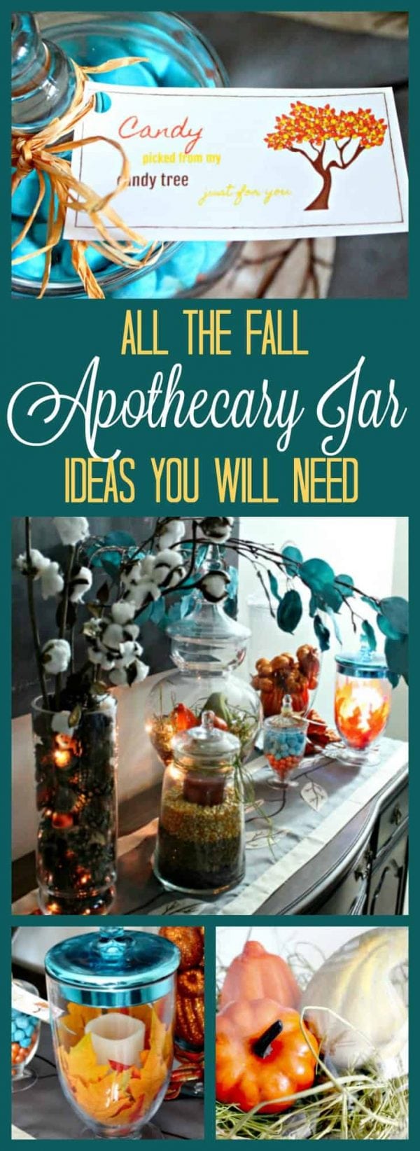 Huge Assortment of Apothecary Jar Ideas for Fall Decor