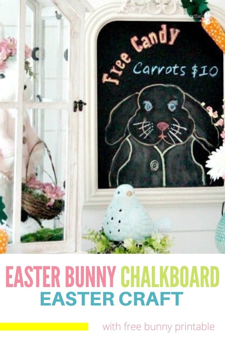 Easy Easter Craft Bunny Chalkboard