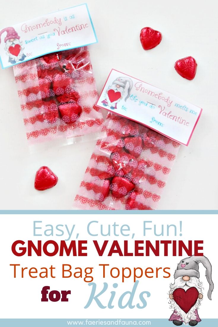 Free Printable Gnome Valentines Bag Toppers for Kids