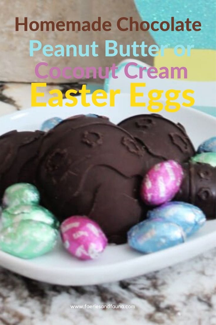 Easy Homemade Chocolate Easter Eggs Peanut Butter or Coconut Cream