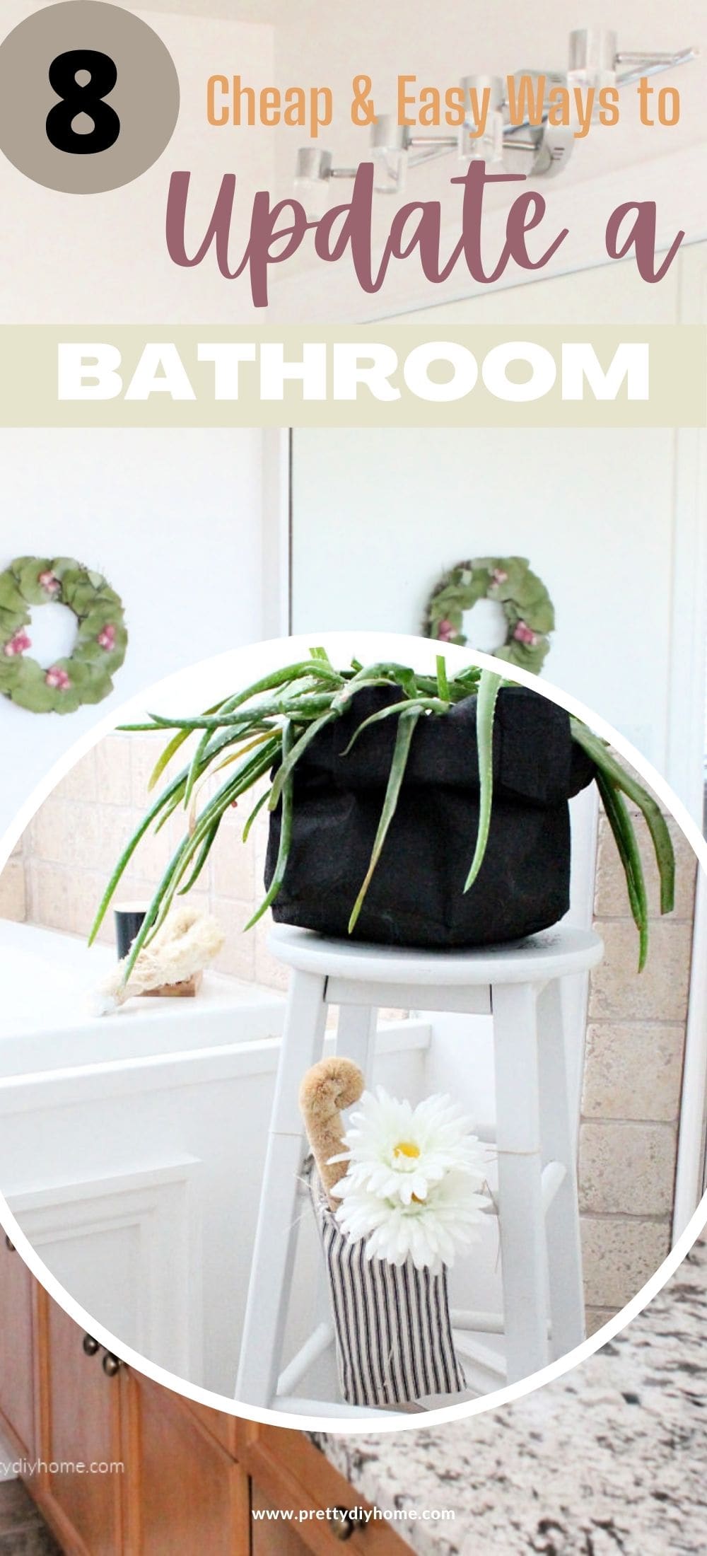 Cheap Ways To Update A Builder Grade Bathroom - Pretty DIY Home