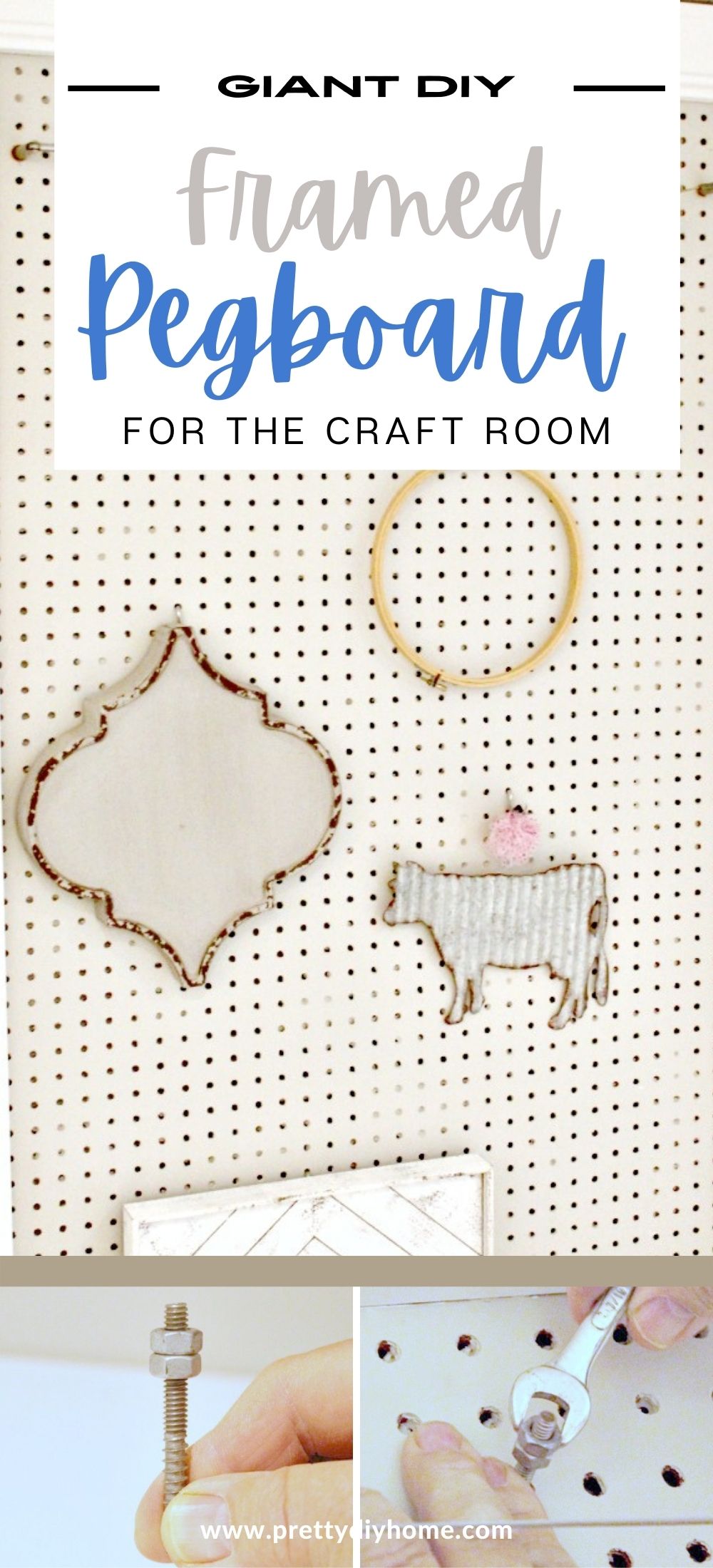 Full Length Craft Room Pegboard DIY