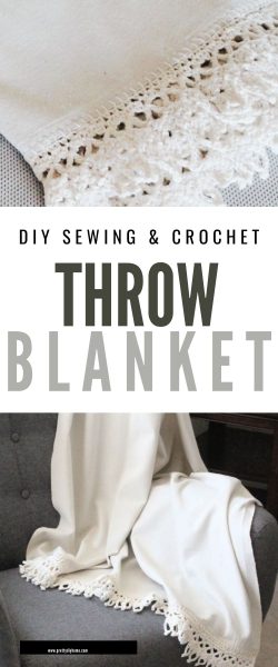 DIY Farmhouse Throw With Cotton Wool Edging