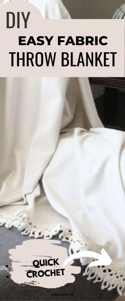 DIY Farmhouse Throw With Cotton Wool Edging