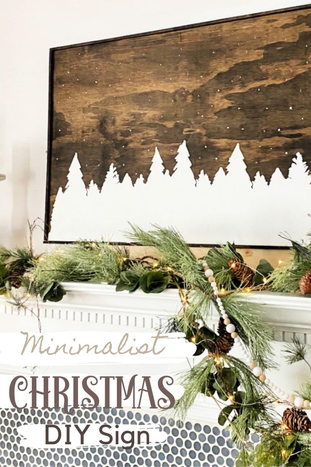 Large Rustic DIY Wood Christmas Sign