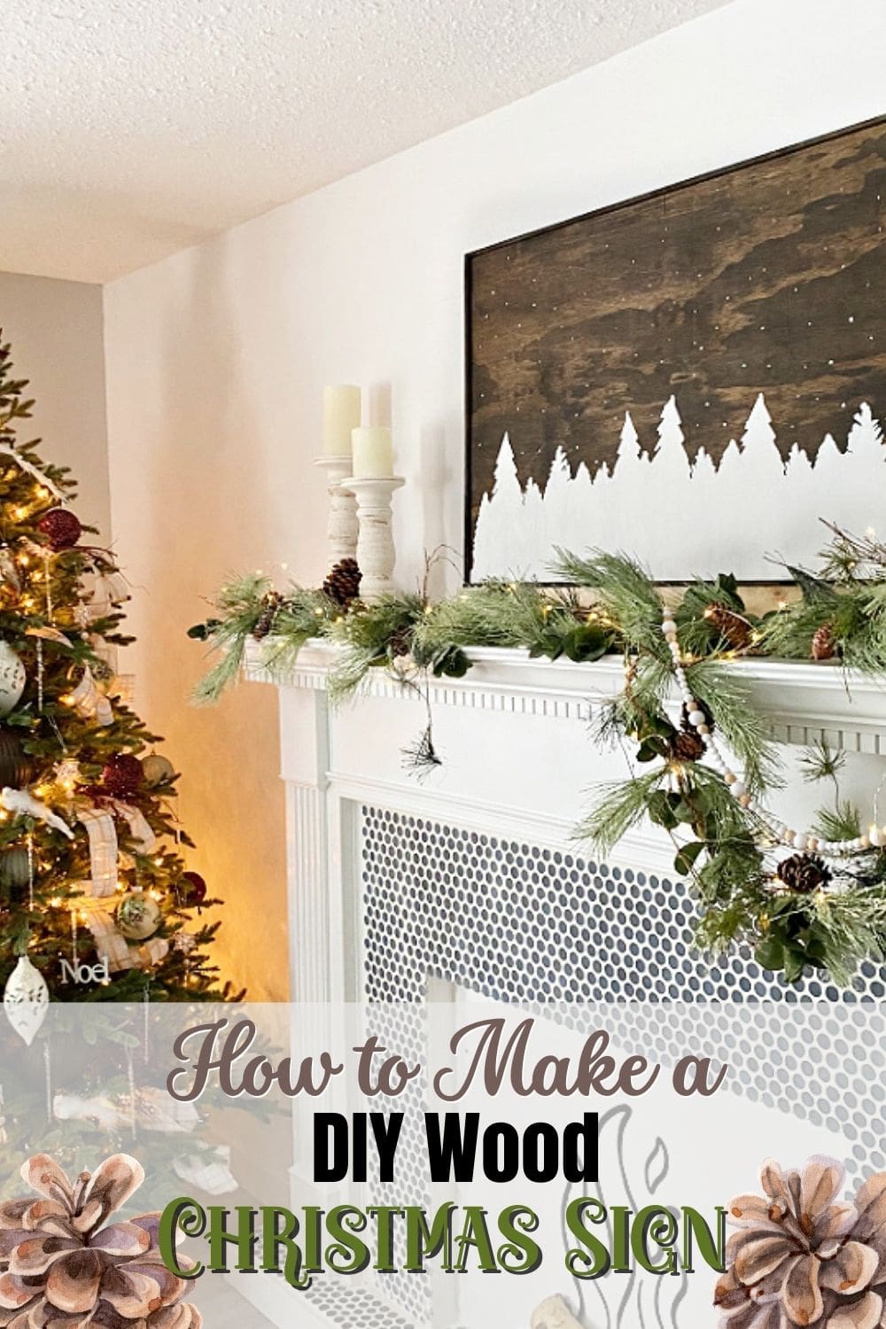 DIY Wood Sign For Christmas Decor - Pretty DIY Home