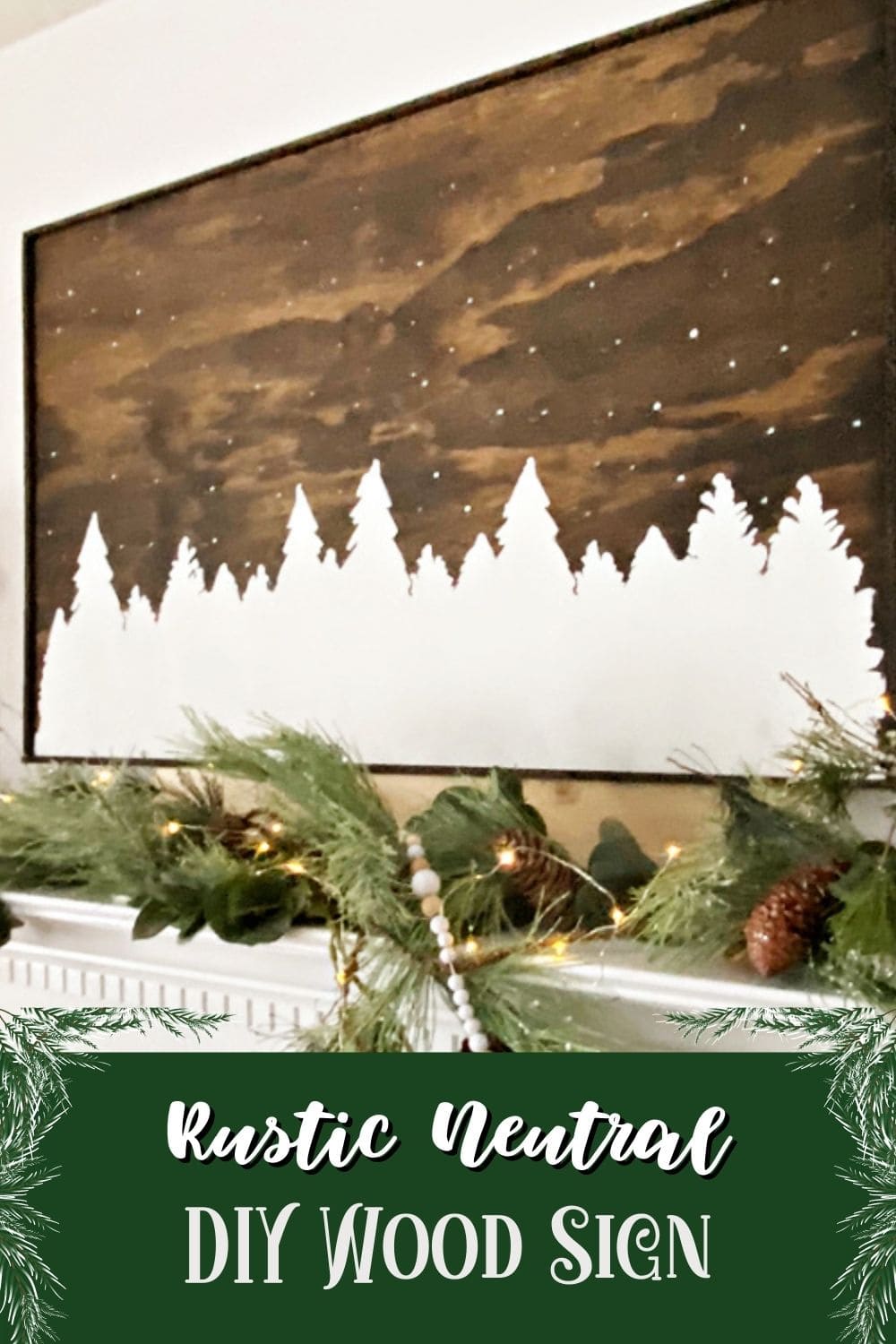 DIY Wood Sign For Christmas Decor - Pretty DIY Home