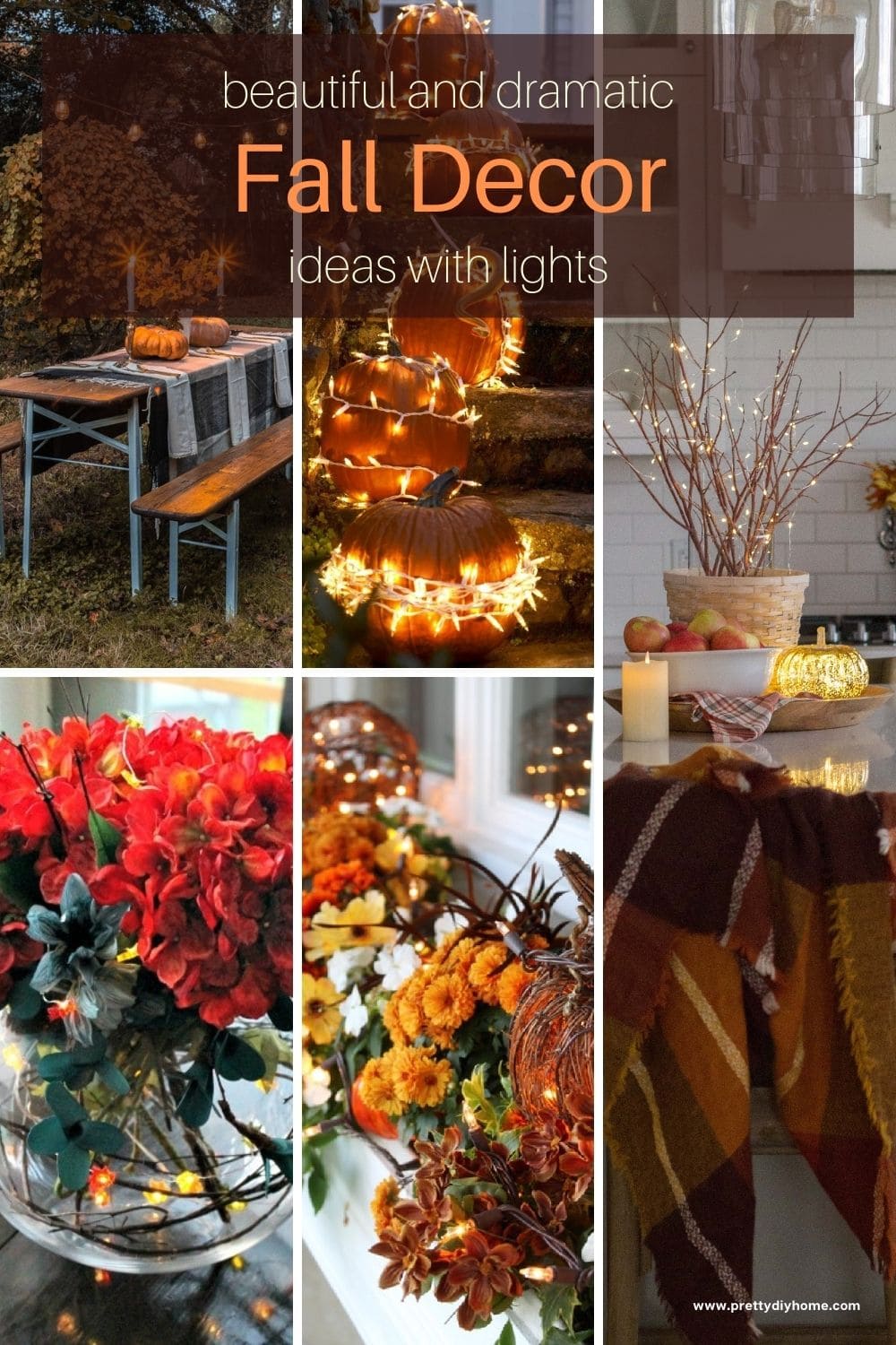 12 Fall Decorating Ideas - Adding light to the Long Fall Evenings