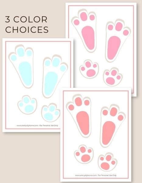 Free Printable Easter Bunny Footprint Stencil - Pretty DIY Home